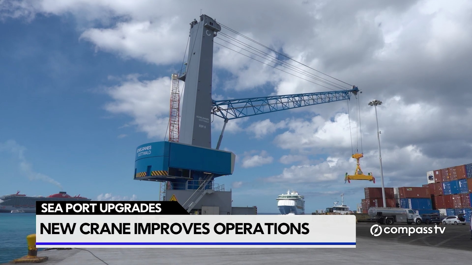 Port gets new crane - Compass TV