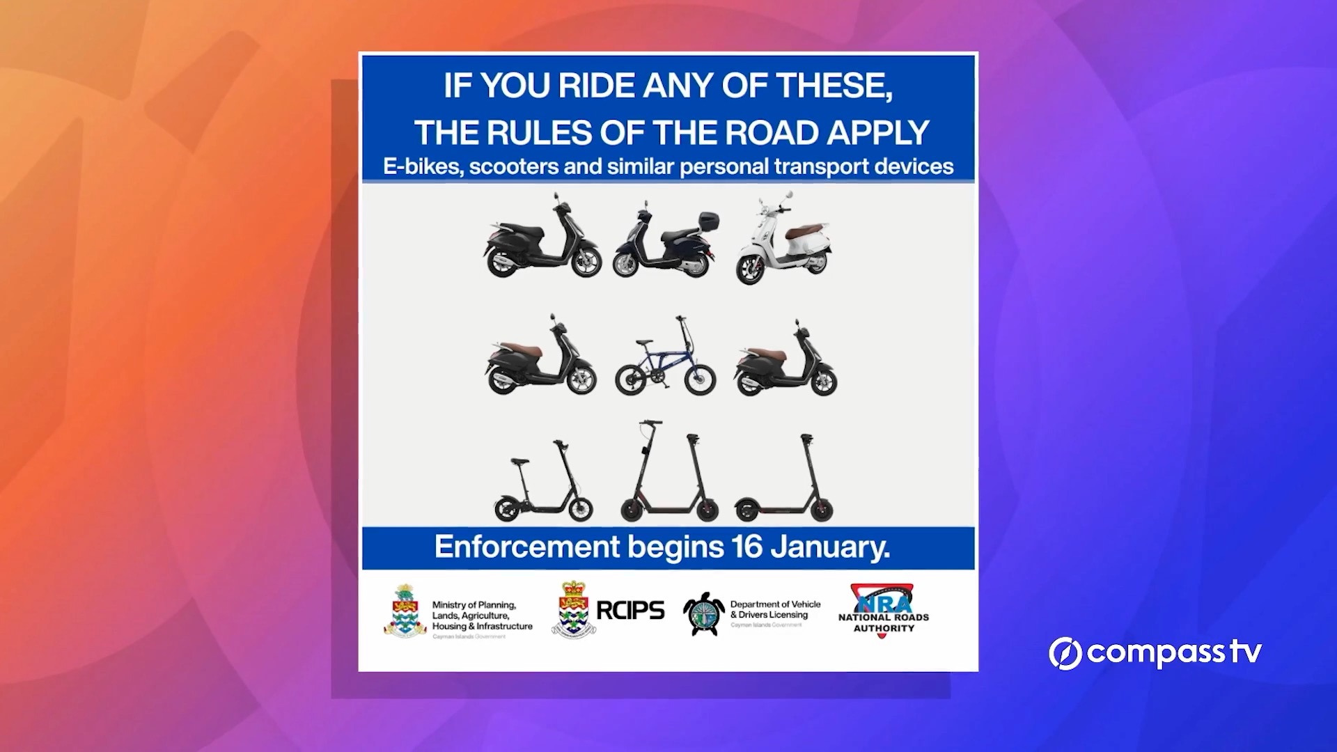 Enforcement Of Micromobility Laws Begins 16 January - Compass TV